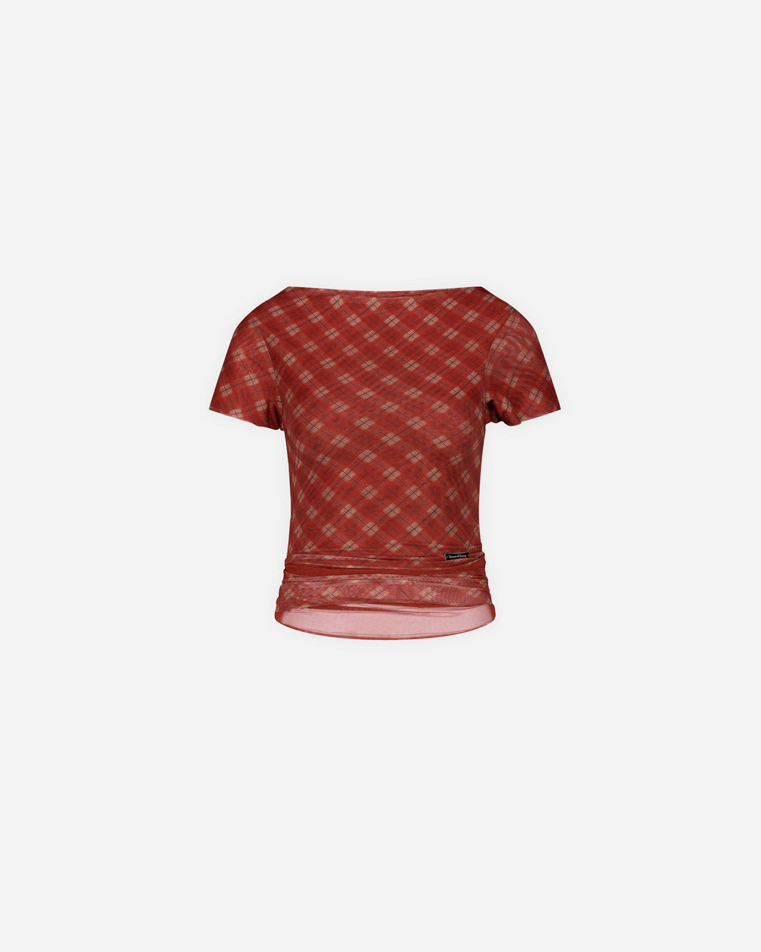 Shop - House Of Sunny Retro Check Mesh Top | Elevastor